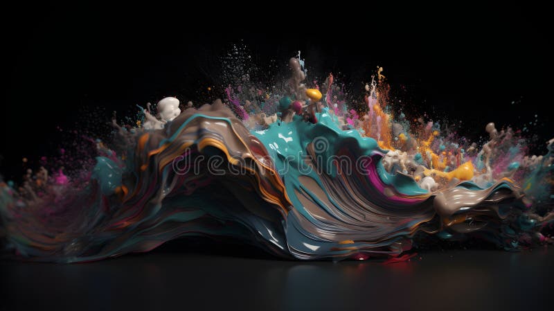 Chromatic Expression, Dynamic Color Burst Wallpaper Stock Illustration ...