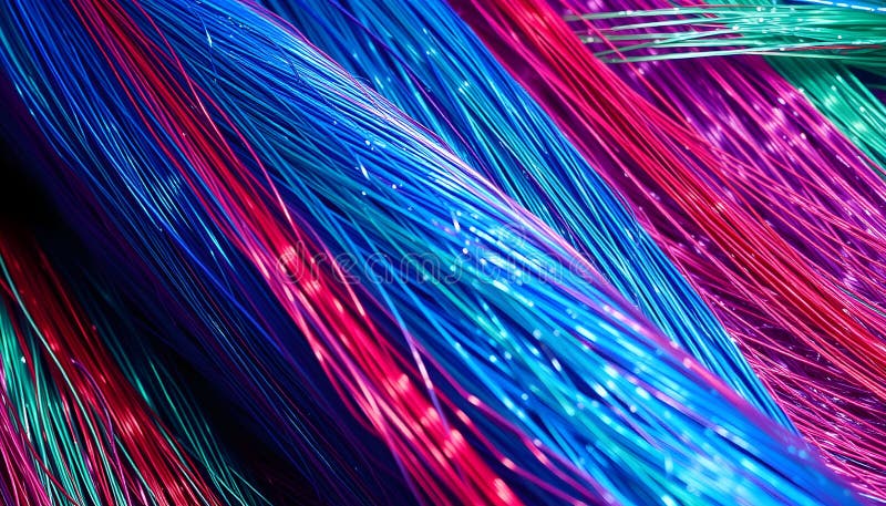 Chromatic Filament: a Vibrant Tapestry of Colorful Strands Stock ...