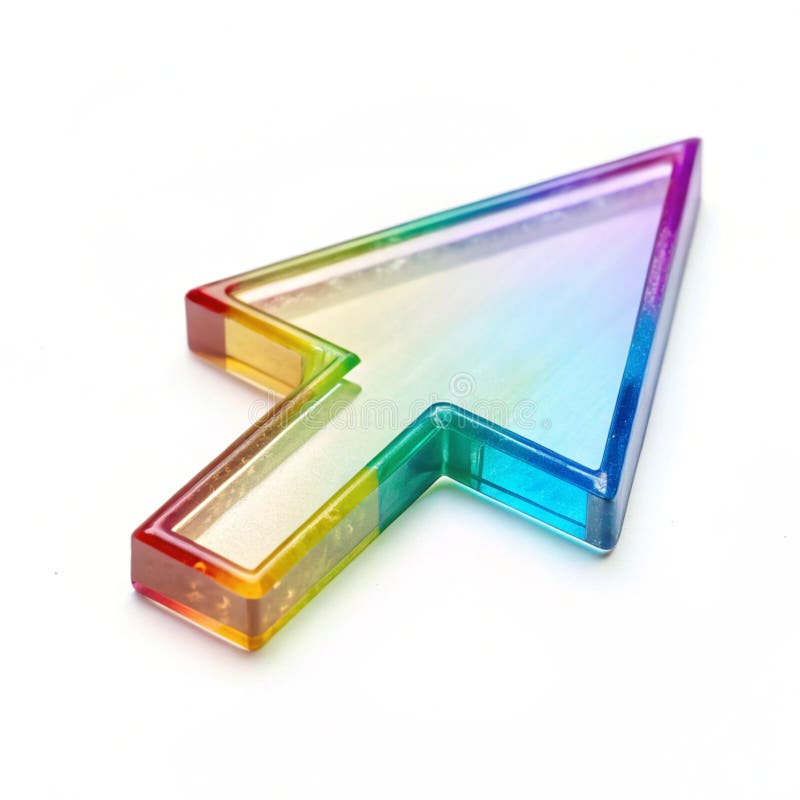 Chromatic Glass Cursor on White Background Stock Illustration ...