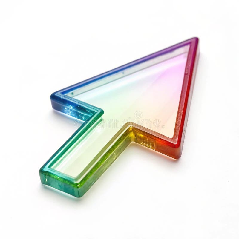 Chromatic Glass Cursor on White Background Stock Illustration ...