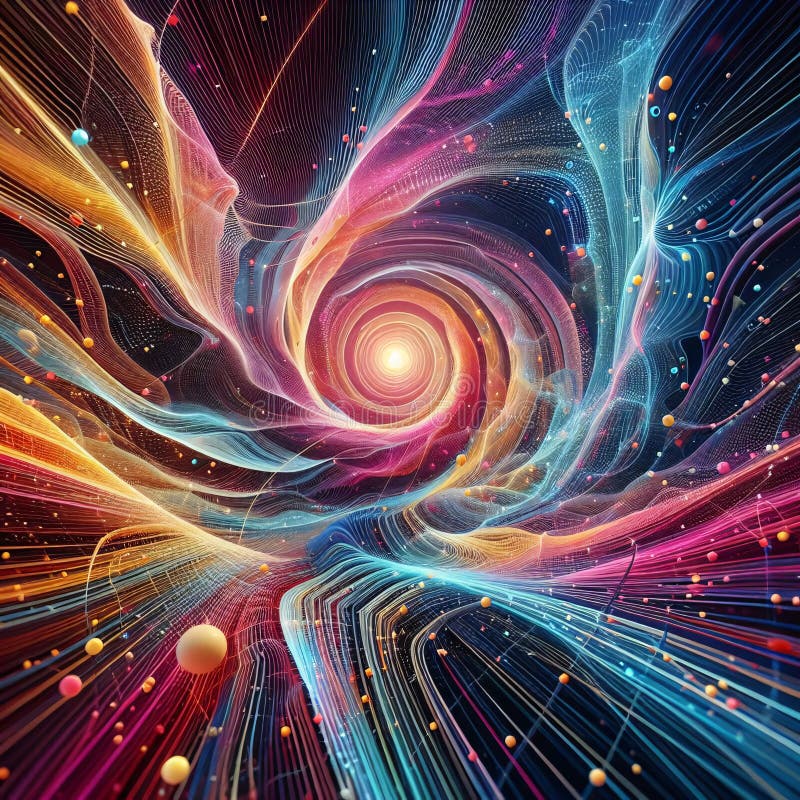Mesmerizing 3D Abstract Visualization, a Kaleidoscope of Multicolor ...