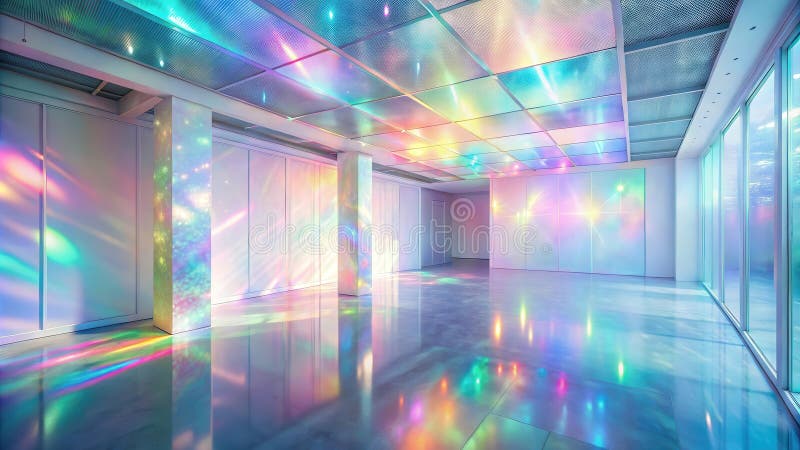 Chromatic Interior a Modern Space Illuminated by Prismatic Reflections ...