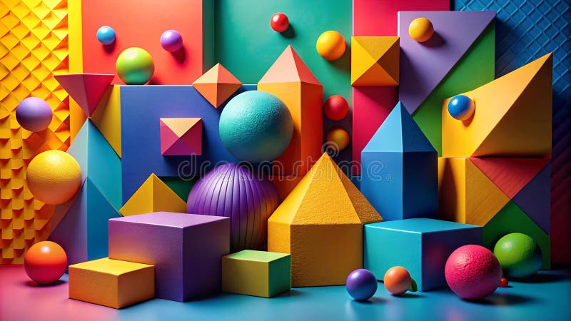 Chromatic Intersections a Symphony of Geometric Harmony AI Generated ...