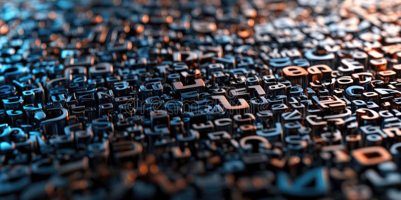 Chromatic Letter Jumble: a Vibrant Array of 3D Letters in a Chaotic ...