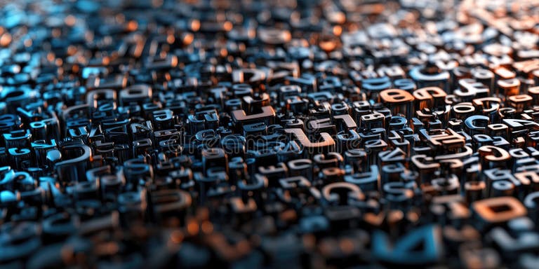 Chromatic Letter Jumble: a Vibrant Array of 3D Letters in a Chaotic ...