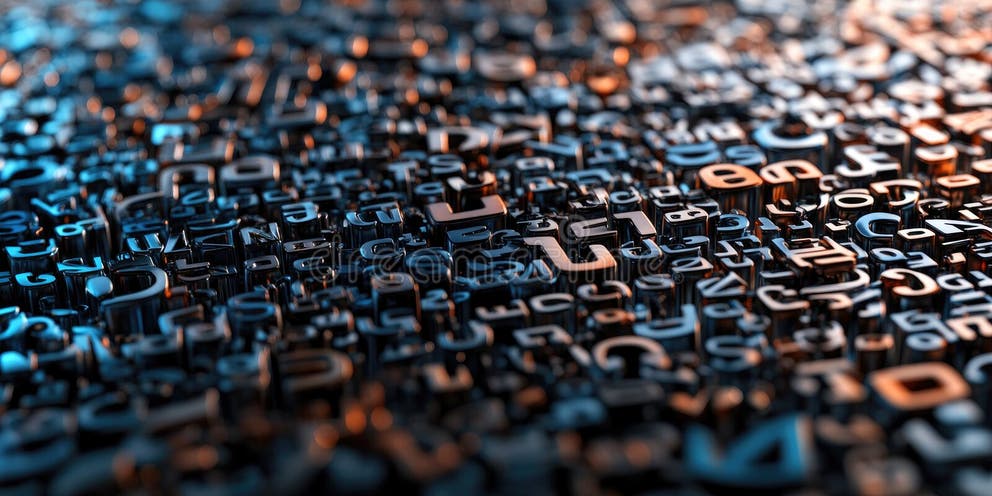 Chromatic Letter Jumble: a Vibrant Array of 3D Letters in a Chaotic ...