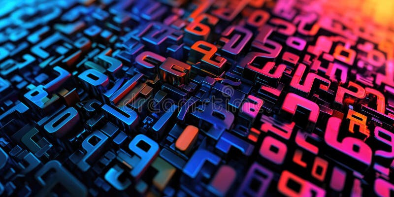 Chromatic Letter Jumble: a Vibrant Array of 3D Letters in a Chaotic ...