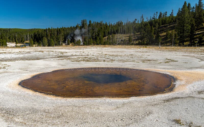 Chromatic Pool, Hot Spring in the Upper Geyser Basin of Yellowstone ...