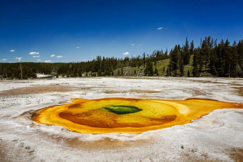 Chromatic Pool, Upper Geyser Basin, Yellowstone National Park Stock ...