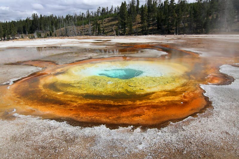 Chromatic Pool in Yellowstone Stock Photo - Image of spring, natural ...