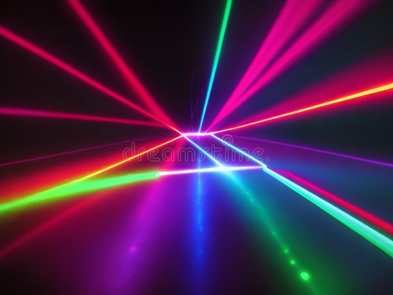 Chromatic Rays: Mesmerizing Random Color Laser Lighting Display Stock ...