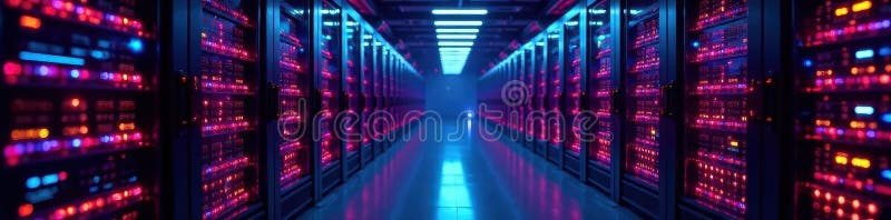 Chromatic Server Array in a Futuristic Data Center, Dynamic Lighting ...
