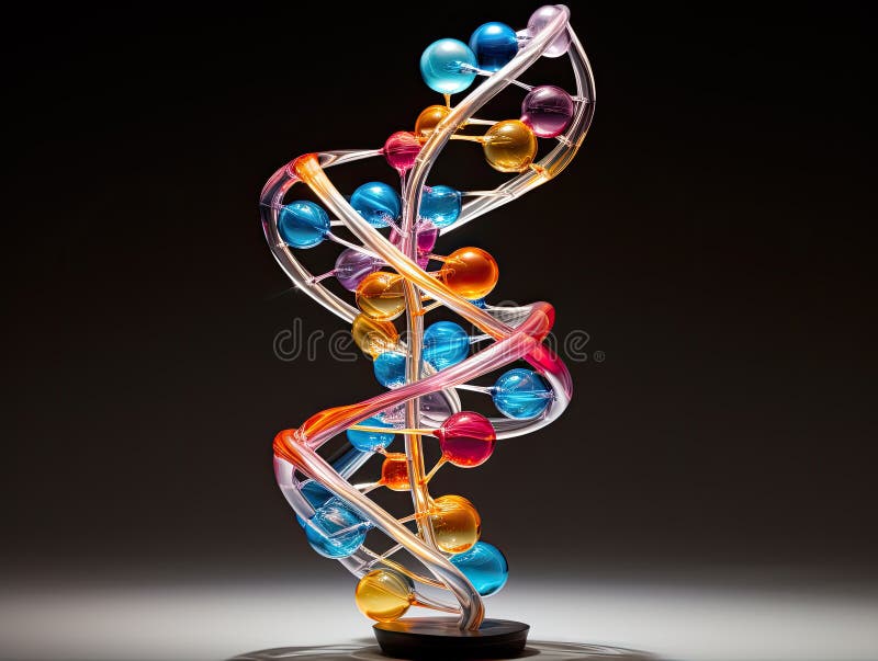 The Chromatic Spiral: a Vibrant Spin on DNA Stock Illustration ...