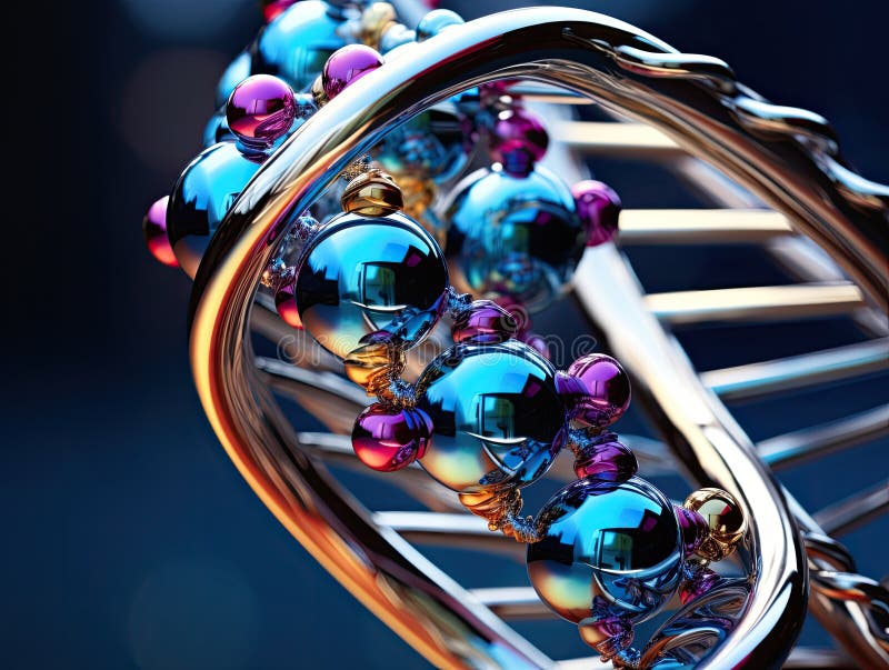The Chromatic Spiral: a Vibrant Spin on DNA Stock Illustration ...