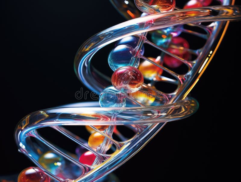 The Chromatic Spiral: a Vibrant Spin on DNA Stock Illustration ...