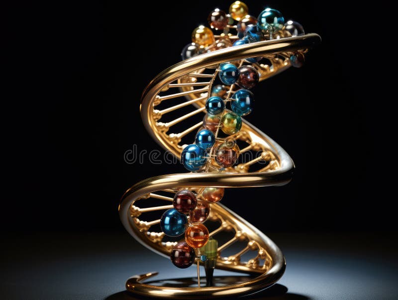 The Chromatic Spiral: a Vibrant Spin on DNA Stock Illustration ...