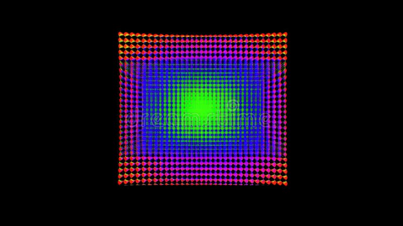 Chromatic Square Grid Illusion Abstract Geometry with Optical Depth Stock Illustration ...