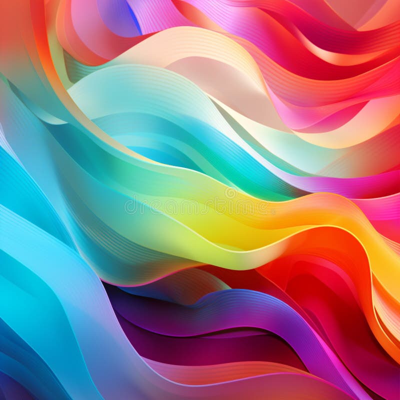 Chromatic Symphony: a Symphony of Gradient Colors Stock Illustration ...