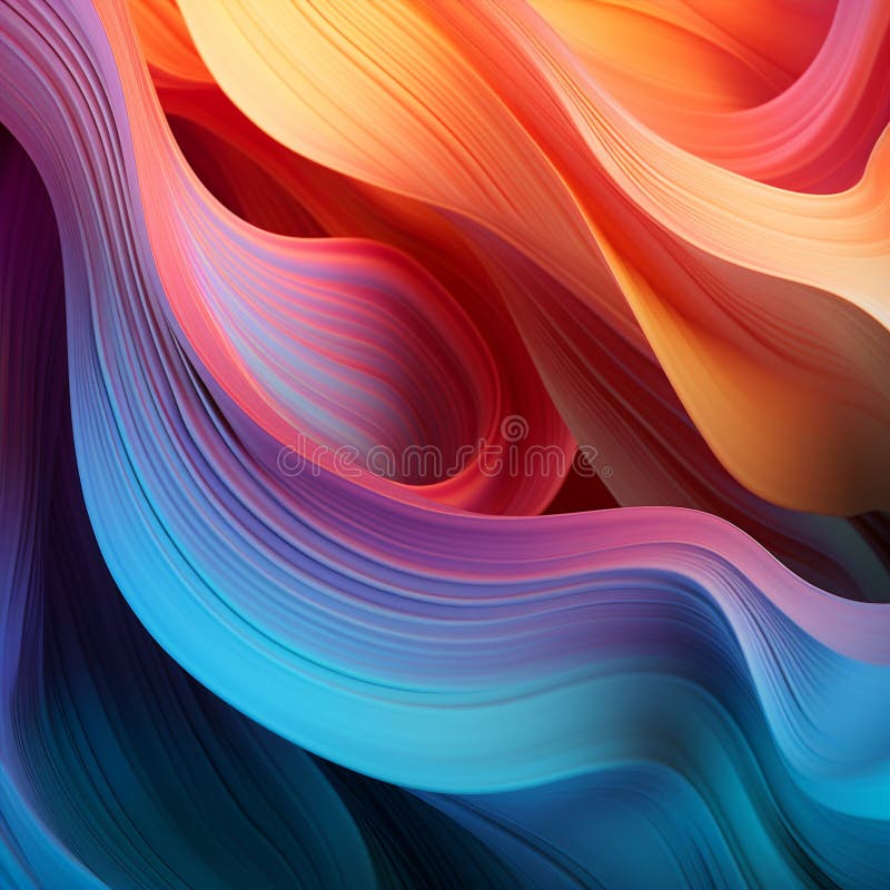 Chromatic Symphony: a Symphony of Gradient Colors Stock Illustration ...