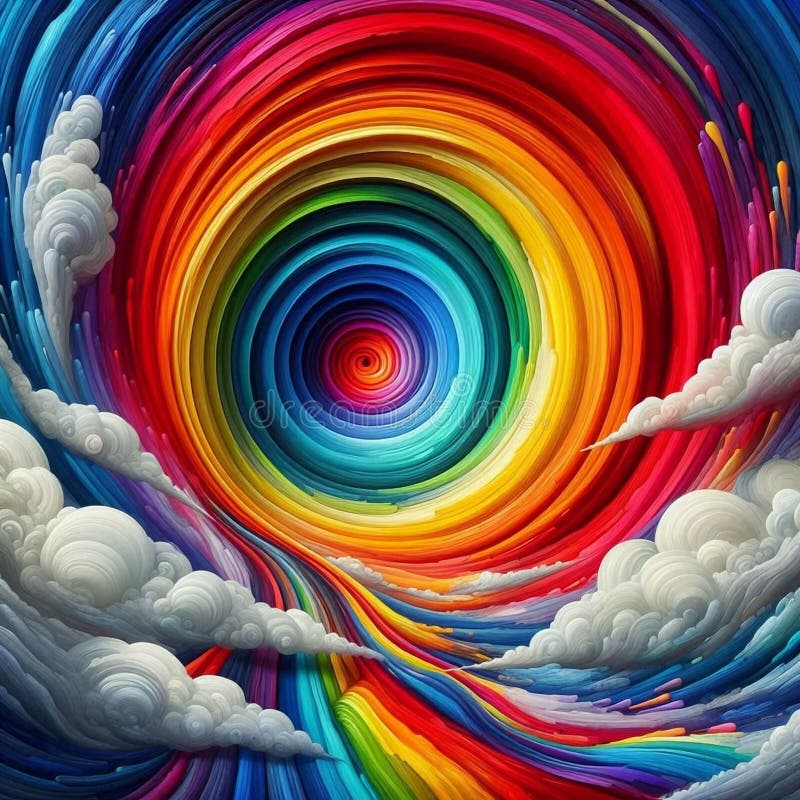 Chromatic Vortex: a Mesmerizing Rainbow Abstract with Depth and Cloud ...