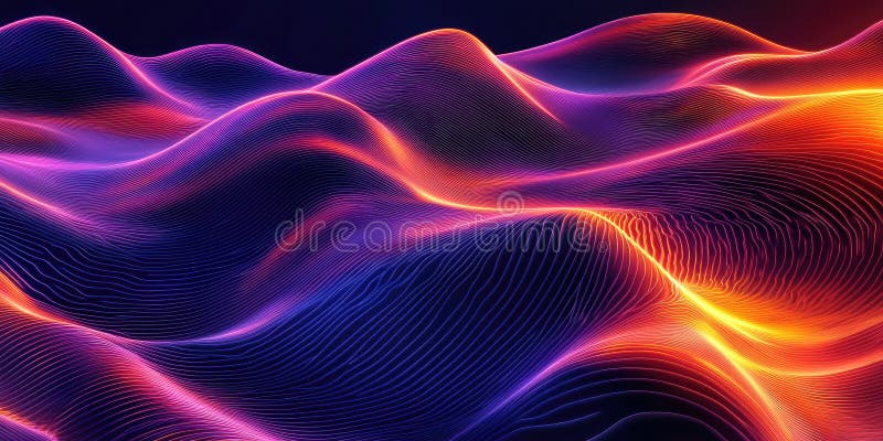Chromatic Woven Waves: Abstract Surface with Intertwined Lines in a ...