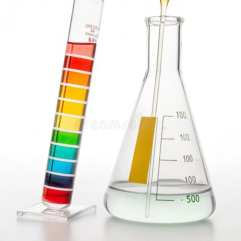 Chromatography Experiment Separating Colors Stock Illustration ...