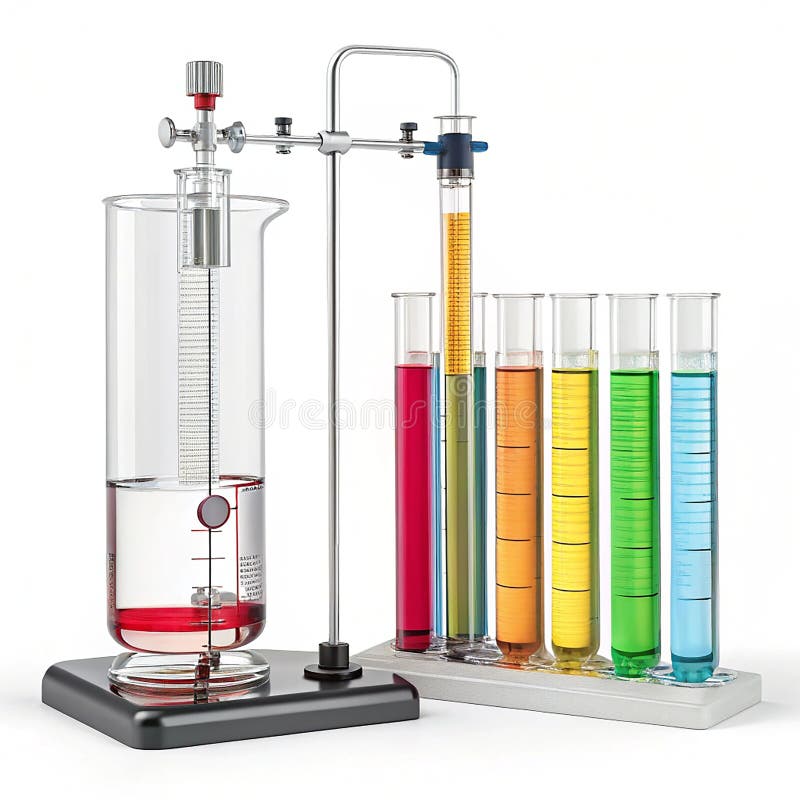 Chromatography Setup with Different Colors Separating Stock ...