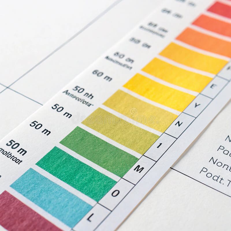Chromatography Test with Separated Colors Stock Illustration ...