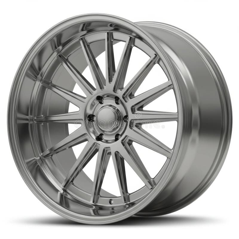 Chrome Alloy Wheel with Multi Spoke Design Stock Illustration ...