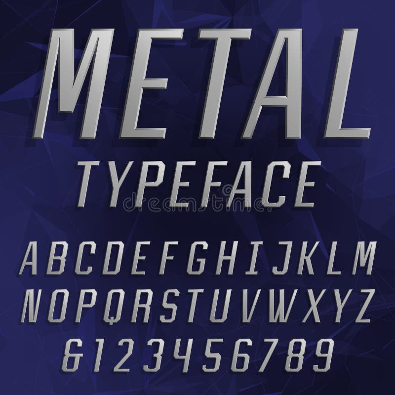 Chrome Alphabet Vector Font. Type Letters and Numbers Stock Vector ... Chrome Alphabet Vector Font. Type Letters and Numbers Stock Vector ...