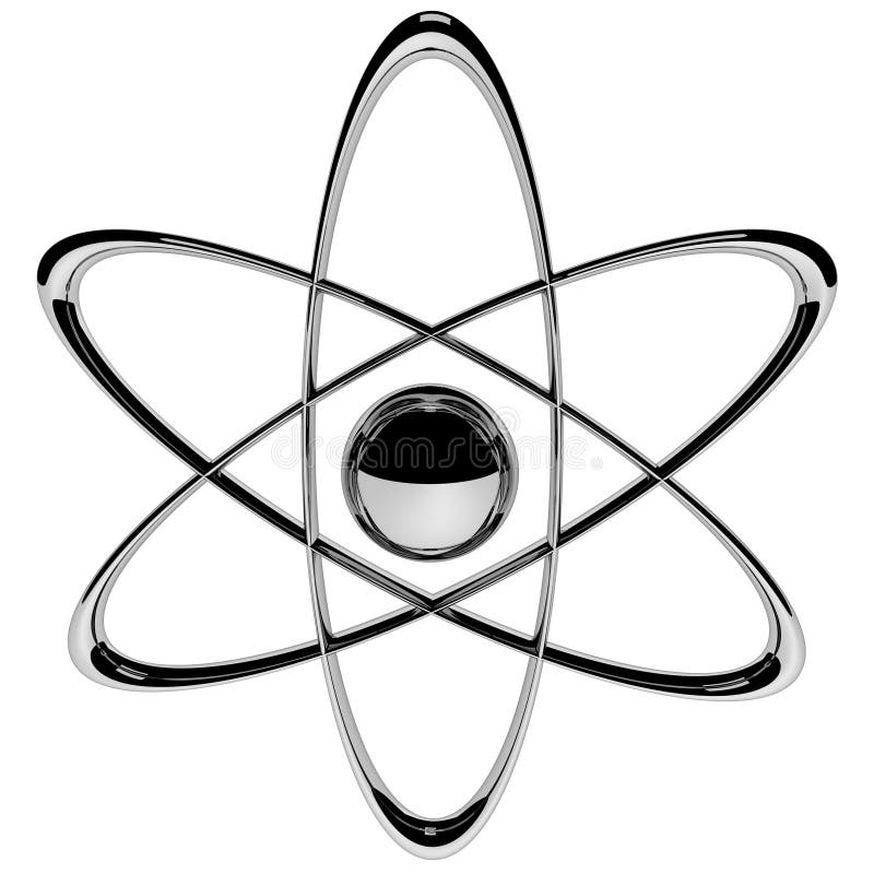 Chrome atom stock illustration. Illustration of modern - 5411947