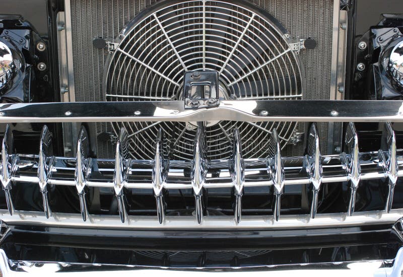 Chrome Automobile Grill stock image. Image of automobile - 26577795