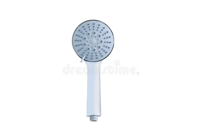 Chrome Bath and Shower Head. Front View Stock Photo - Image of bath ...