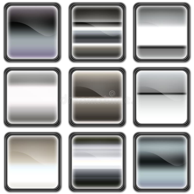 Chrome button, buttons stock illustration. Illustration of shop - 15395334