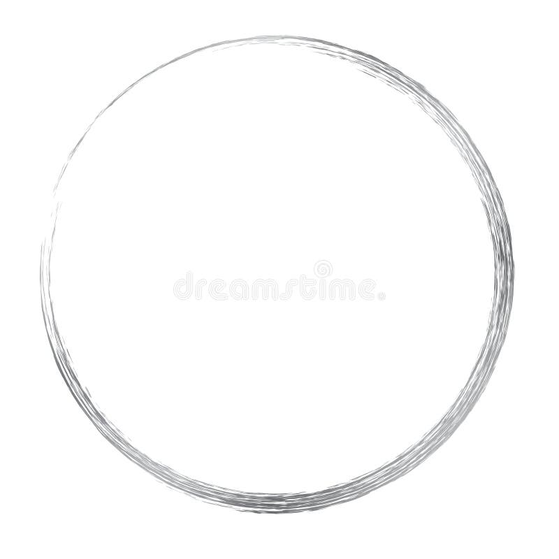 Chrome Circle Frame, Simple Vector Doodle Hand Draw Sketch Stock Vector - Illustration of crayon ...