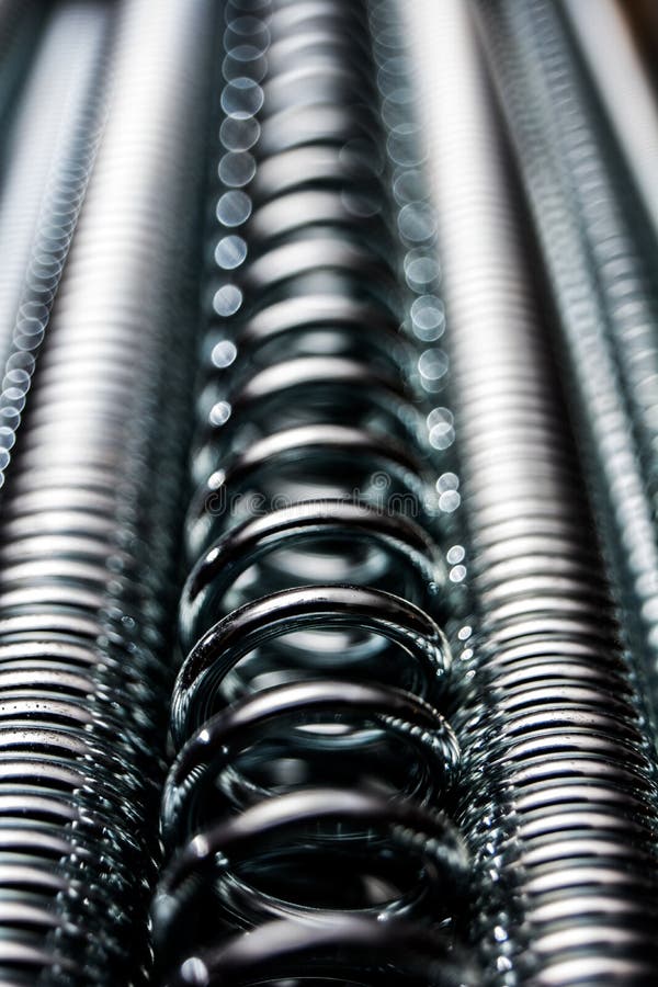 Macro Detailed Chromated Steel Springs Stock Photos - Free & Royalty ...