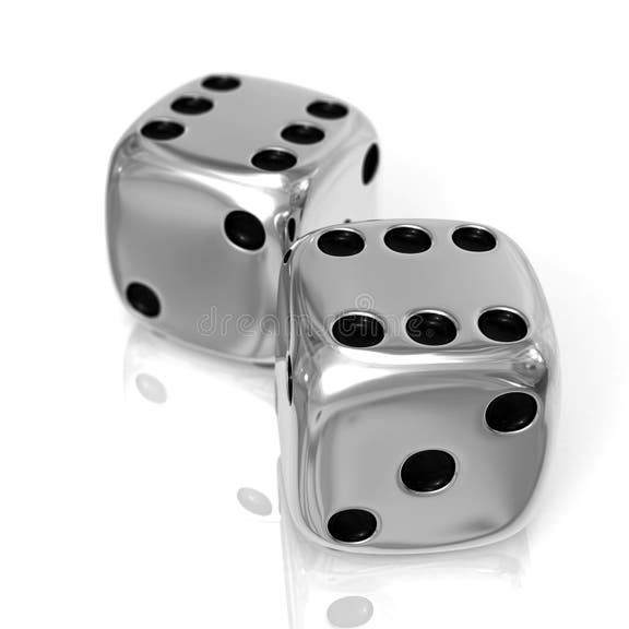 Chrome Devils Bones on White Stock Illustration - Illustration of ...