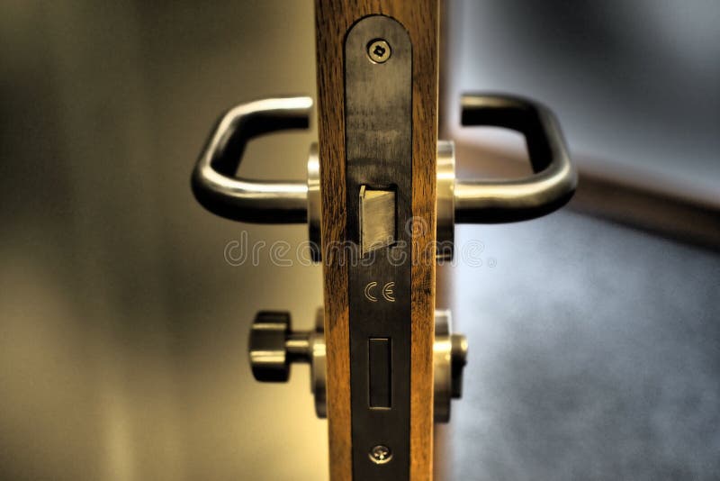 Chrome Door Handle Cross Section Stock Image - Image of turn, locking ...