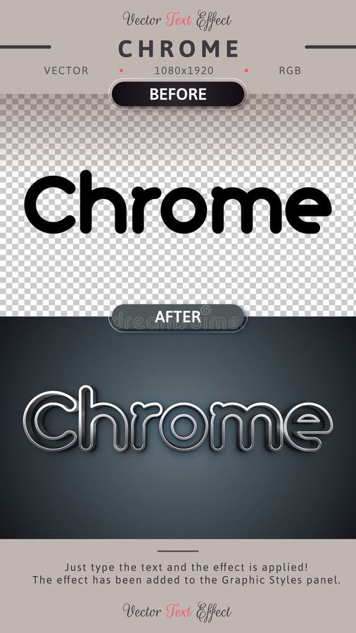 Chrome Font Editable Stock Illustrations – 732 Chrome Font Editable ...