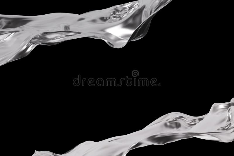 Chrome Elements Intertwine and Flow Smoothly Across a Deep Black ...