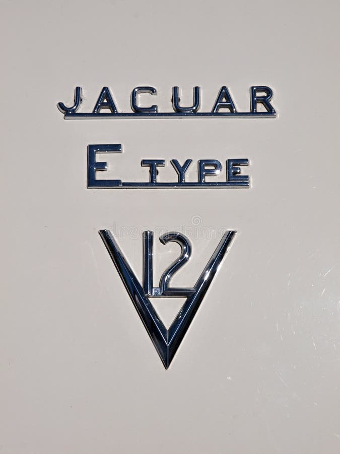 Classic Jaguar E-Type V12 Brand Logo Editorial Image - Image of logo ...
