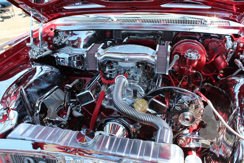 Chrome Engine stock photo. Image of automobile, engine - 25832788