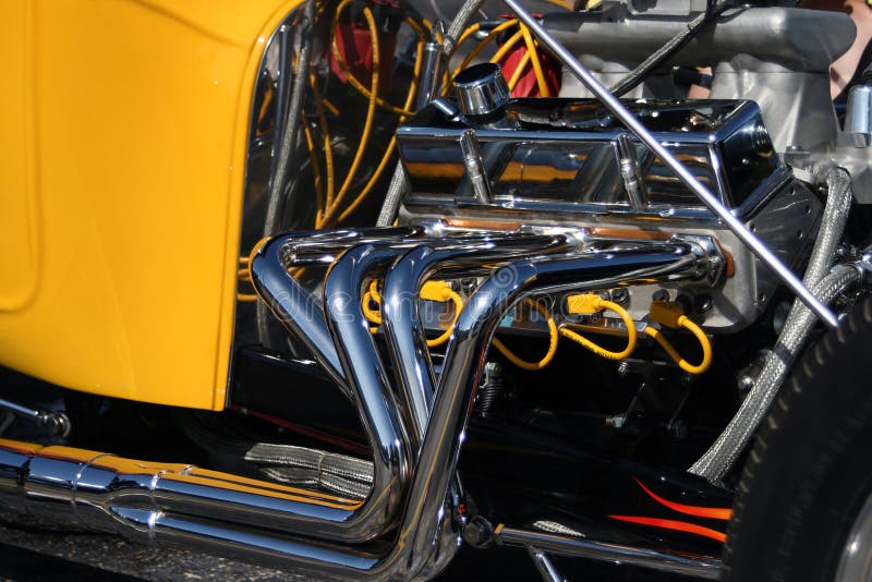 Chrome engine stock photo. Image of chrome, fast, yellow - 2653064