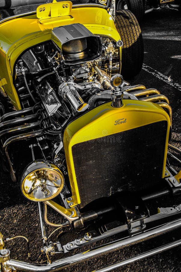 Yellow ford editorial stock photo. Image of ford, classic - 120745638