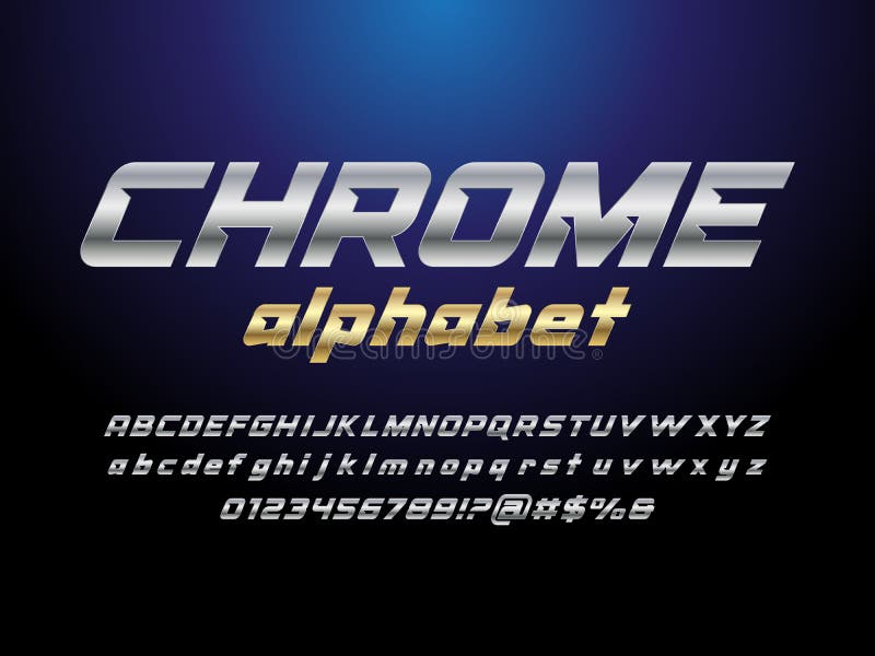 Chrome Font Stock Illustrations – 15,129 Chrome Font Stock ...