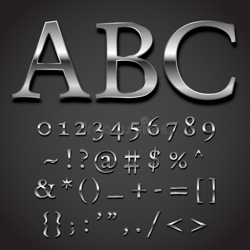 Alphabetic Fonts and Numbers Stock Vector - Illustration of language ...