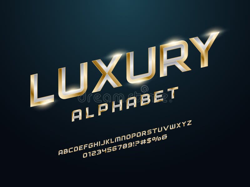 Chrome font stock vector. Illustration of design, sign - 252089860