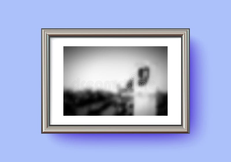 Chrome Frame on Blue Wall Vector Template. Stock Vector - Illustration ...