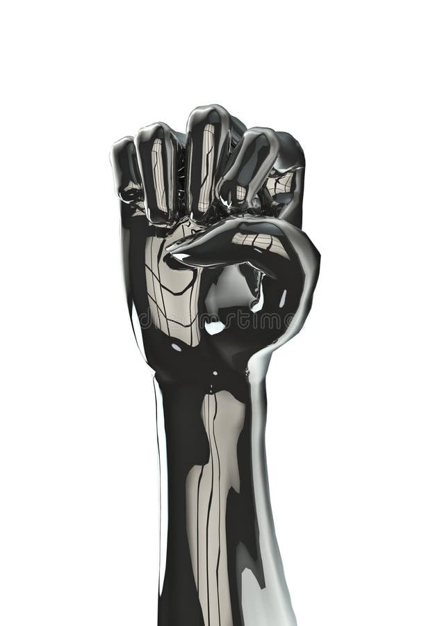 Chrome hand stock illustration. Illustration of digit - 19593138
