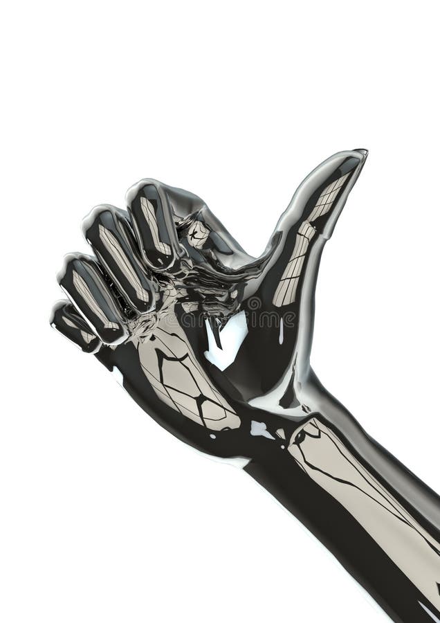 Chrome hand stock illustration. Illustration of digit - 19593138